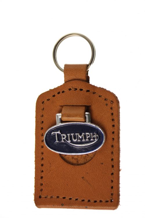 Triumph motorcycle key rings – – Handmade Keyrings – Classic Leather Fobs