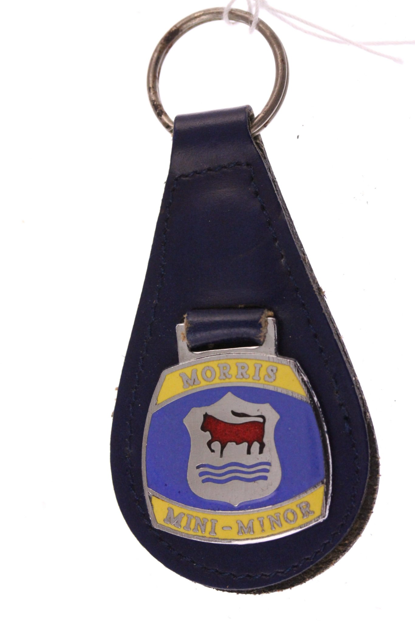 Morris Mini Minor - original 1960s keyring with blue leather keyfob ...