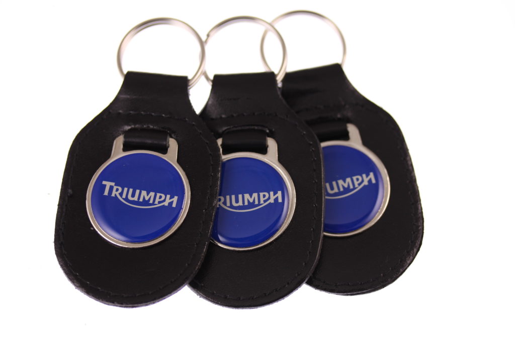 Triumph motorcycle – original new old stock acrylic badged leather ...