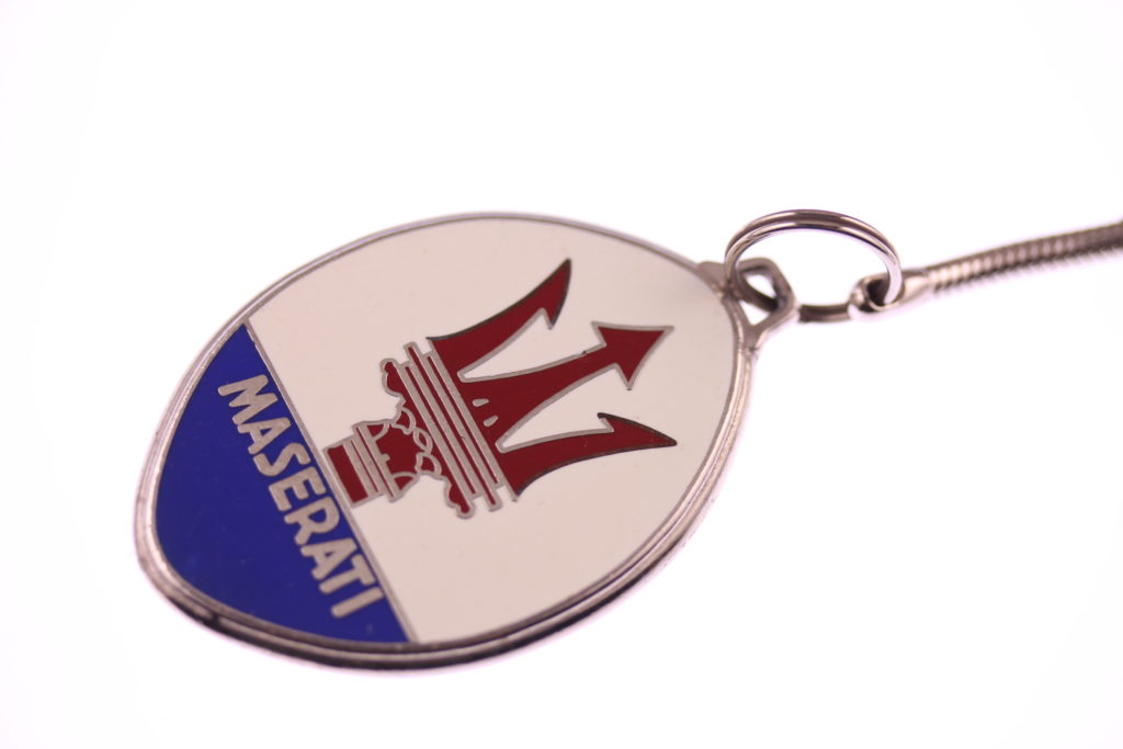 Maserati – original 1990s? keychain – Classic Leather Fobs