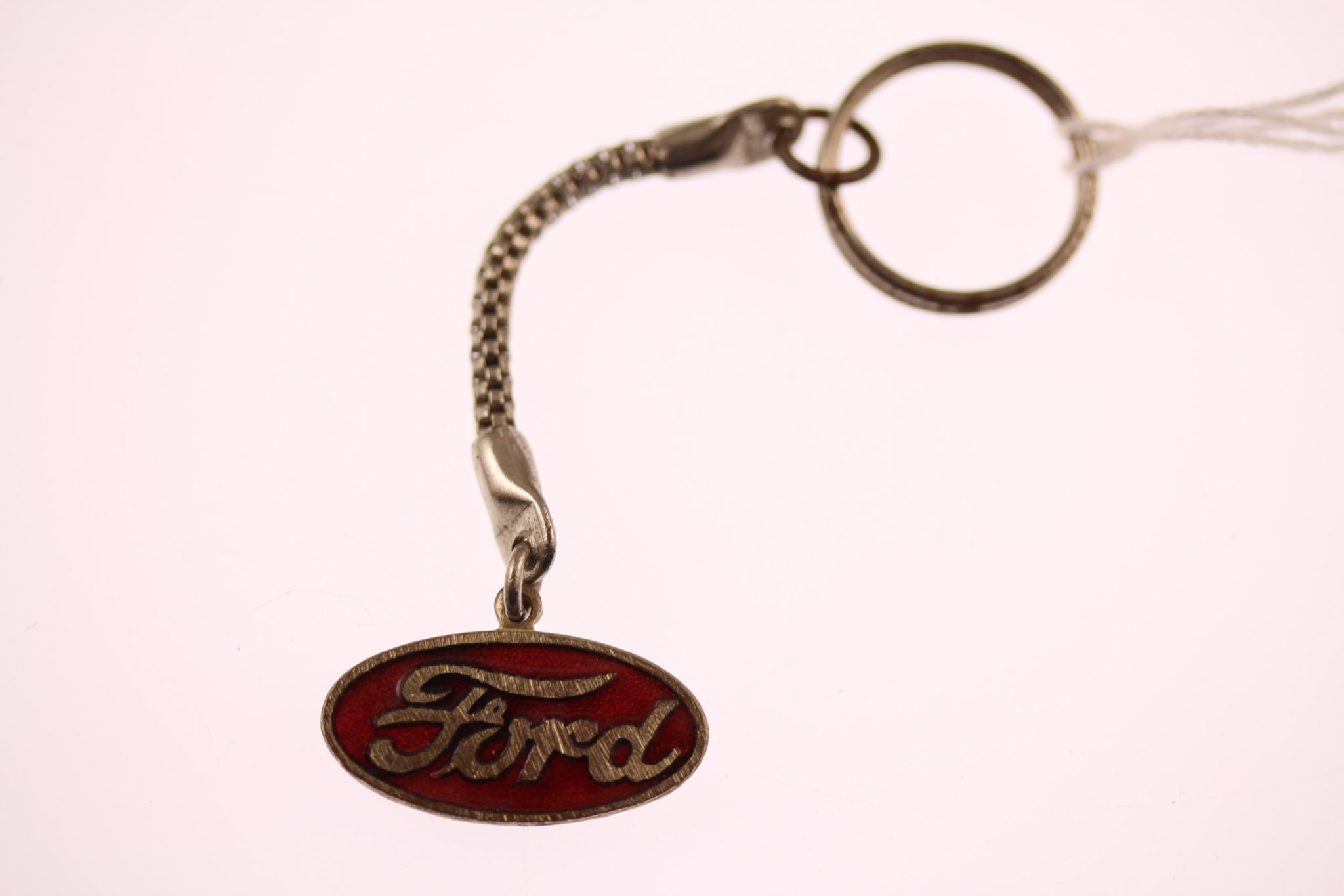 Ford - original vintage 1950s red enamel badge keychain keyring ...