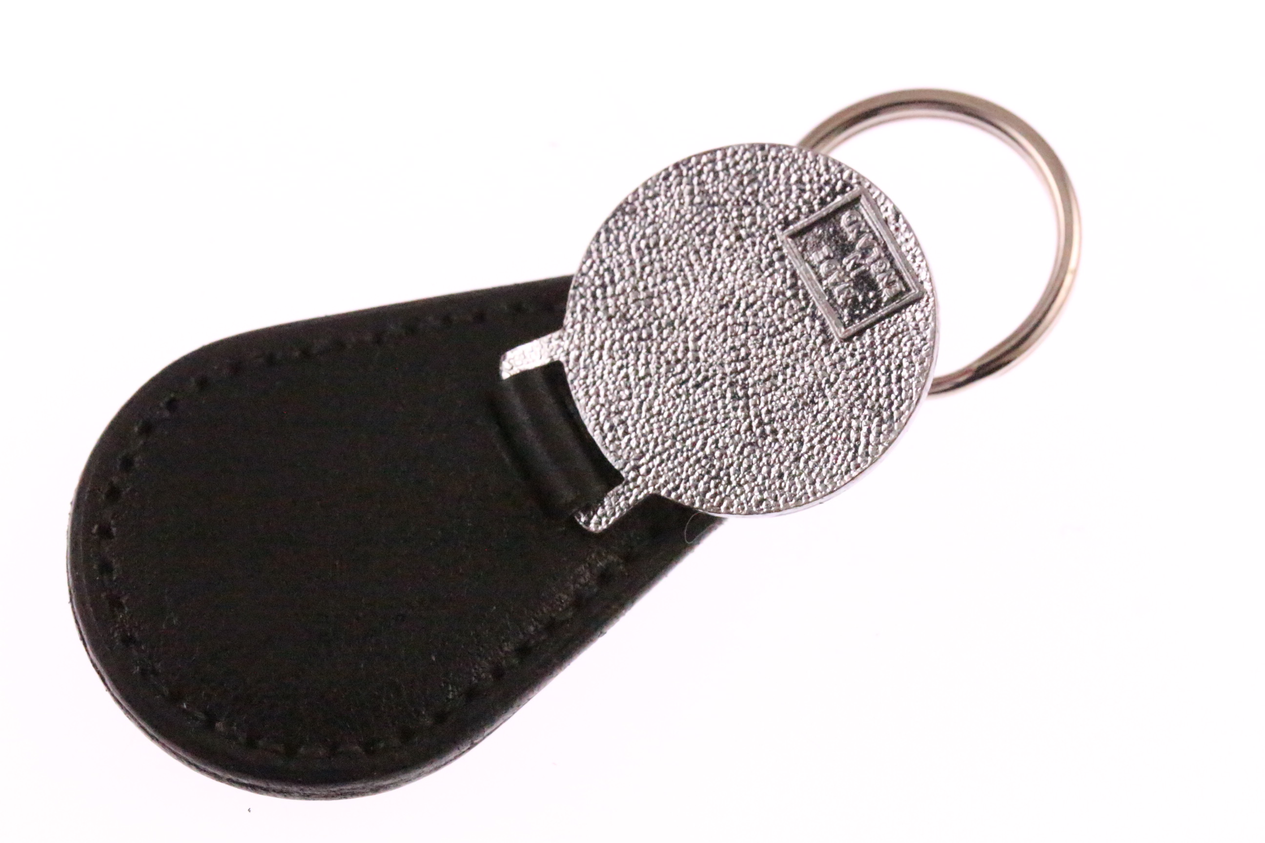 BMC - original 1970s keyfob badge remounted onto a new leather keyfob ...