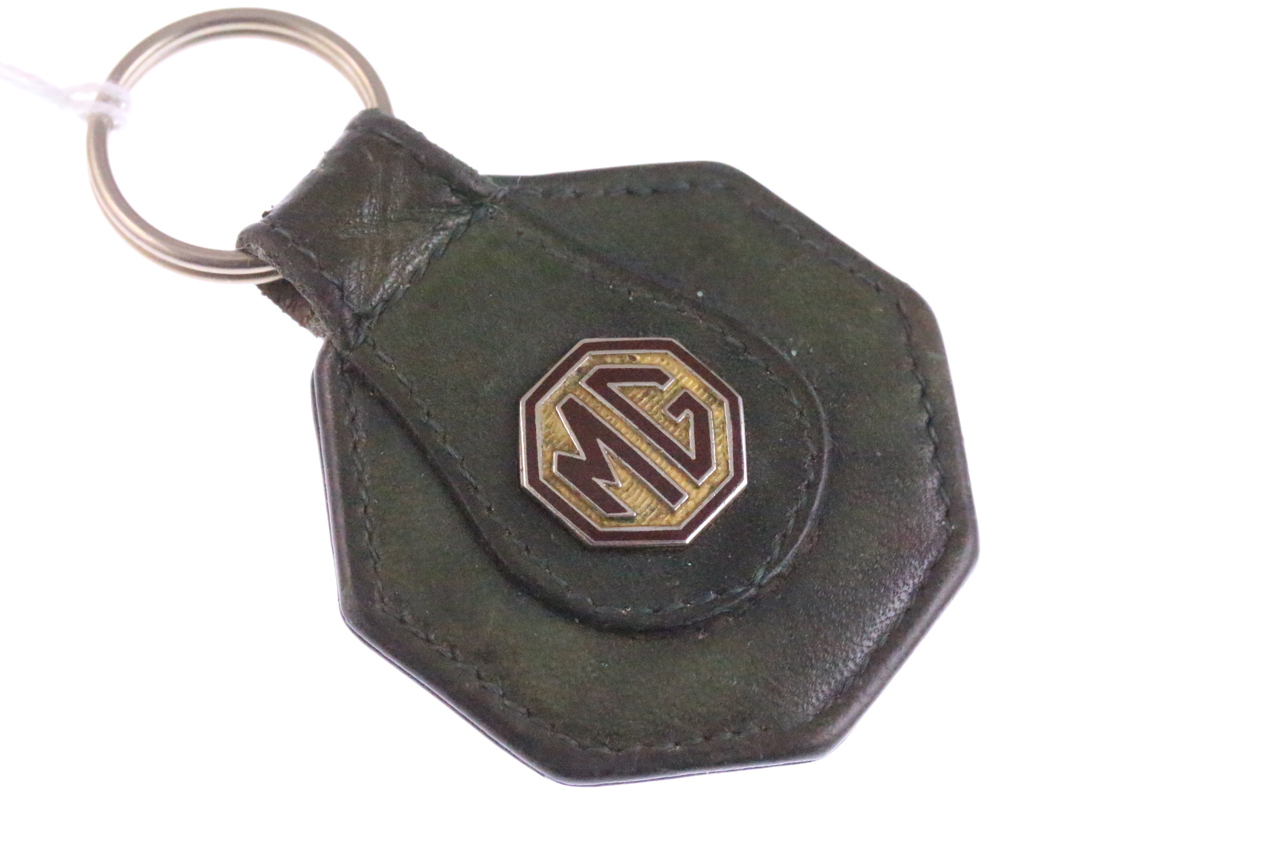 MG - MGF - original vintage 1990s/2000 octagonal keyring in green ...