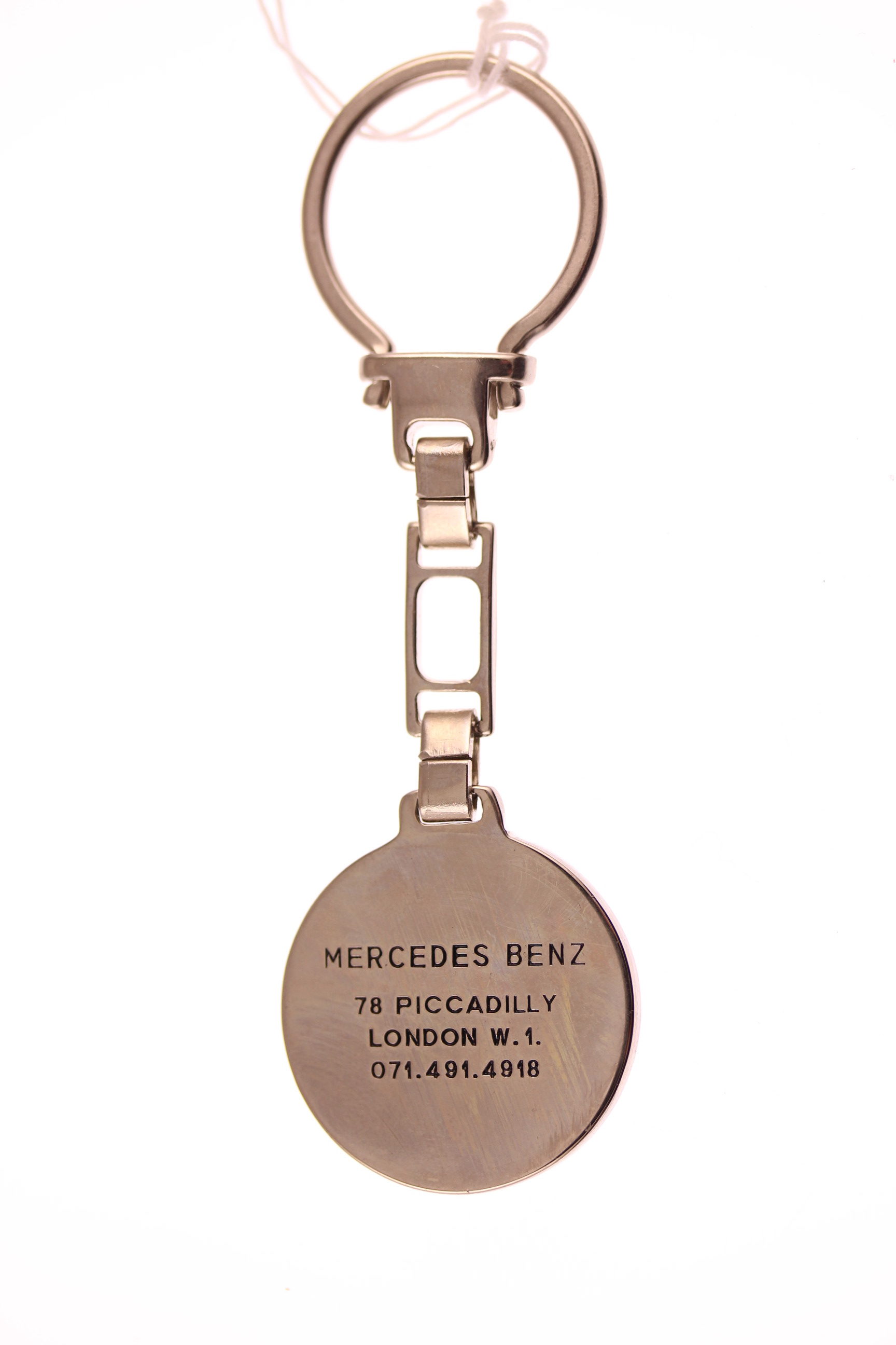 Mercedes Benz – original early 1990s London keychain – Classic Leather Fobs