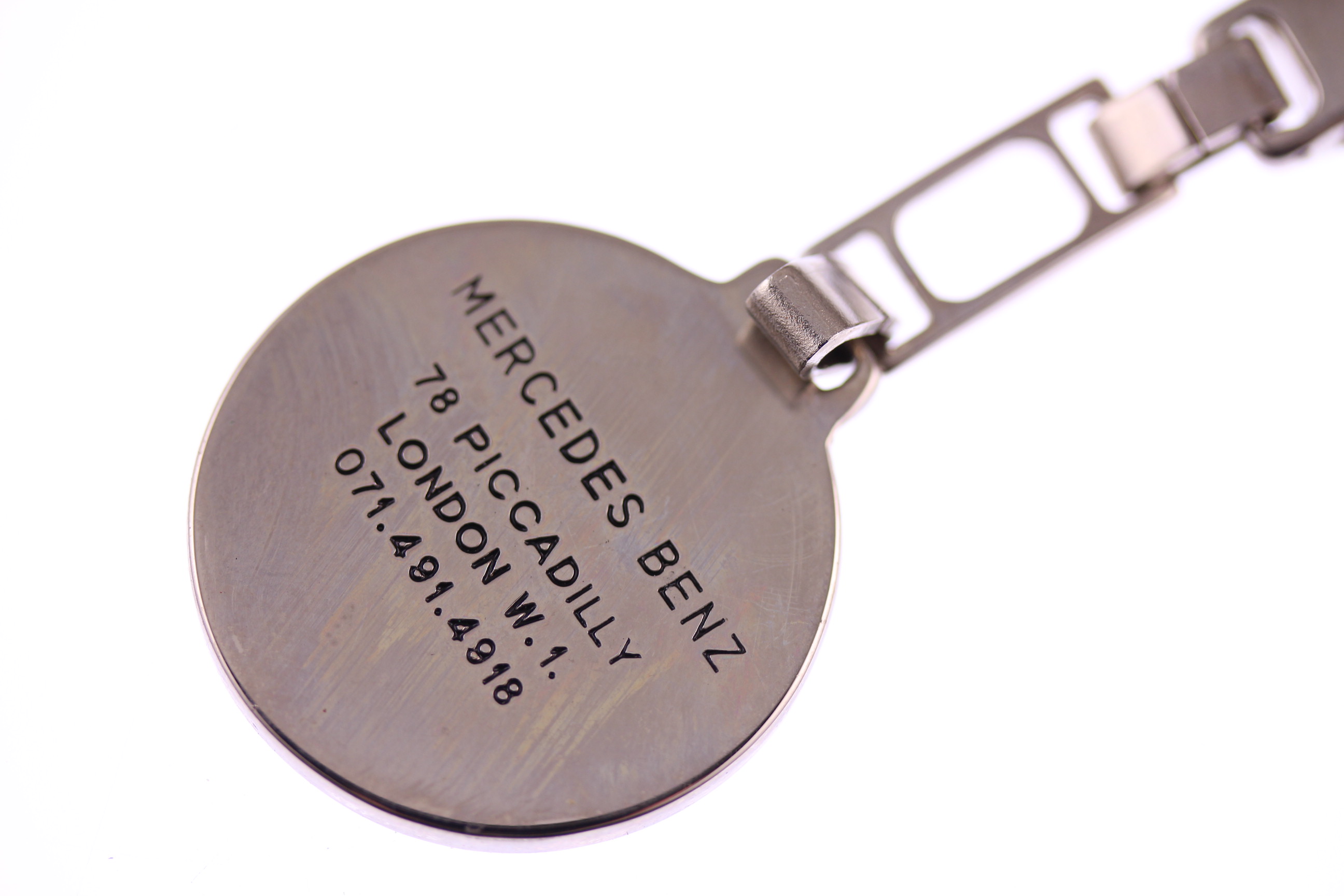 Mercedes Benz – original early 1990s London keychain – Classic Leather Fobs