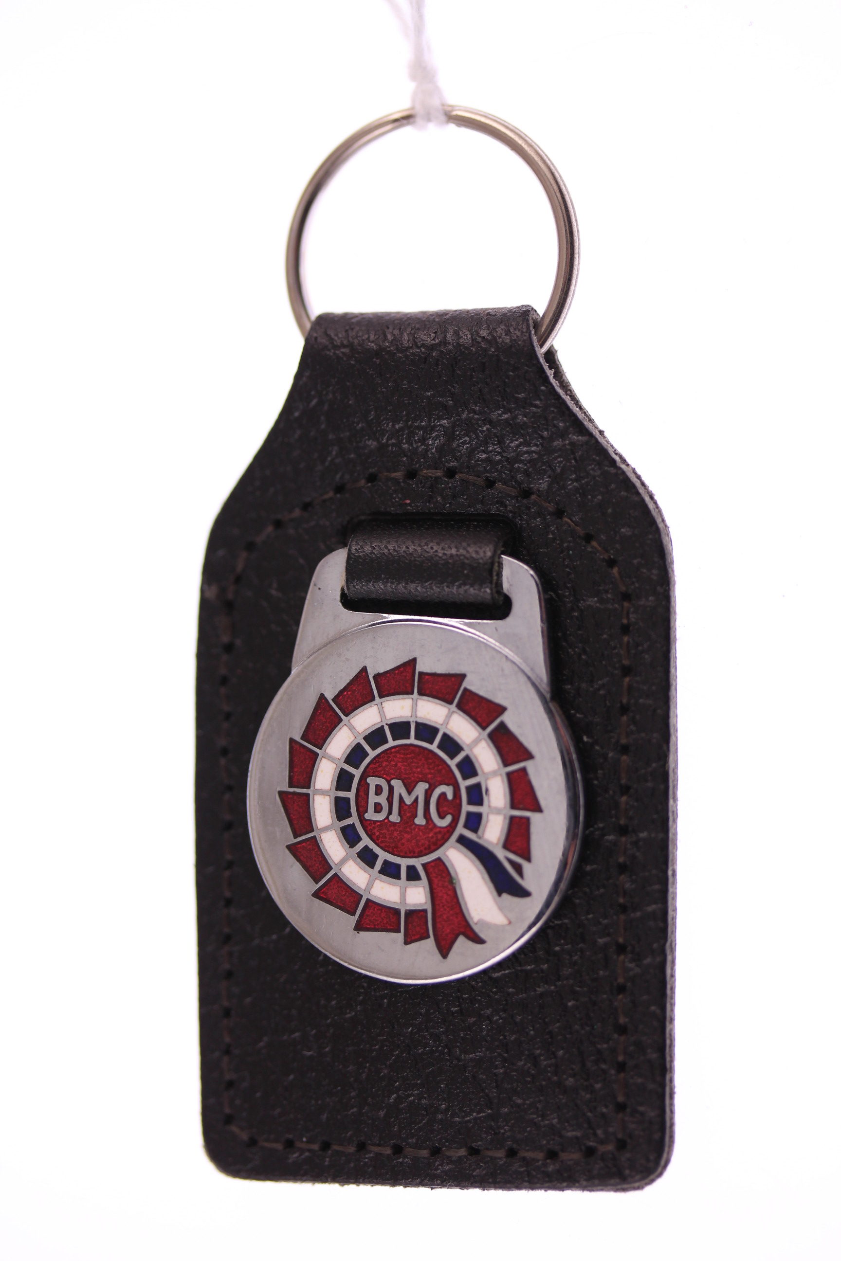 BMC – original vintage early 1970s keyring – Classic Leather Fobs