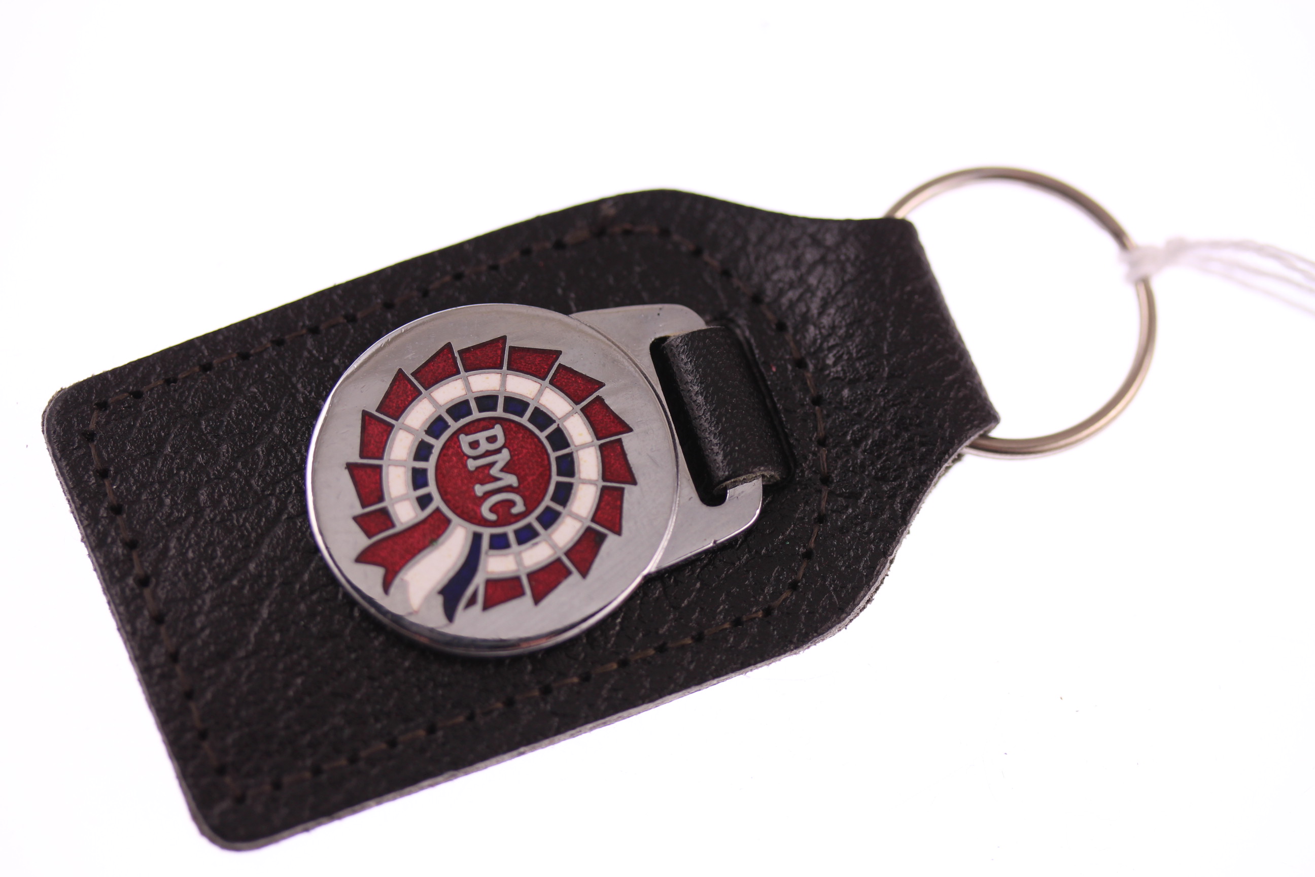 BMC – original vintage early 1970s keyring – Classic Leather Fobs