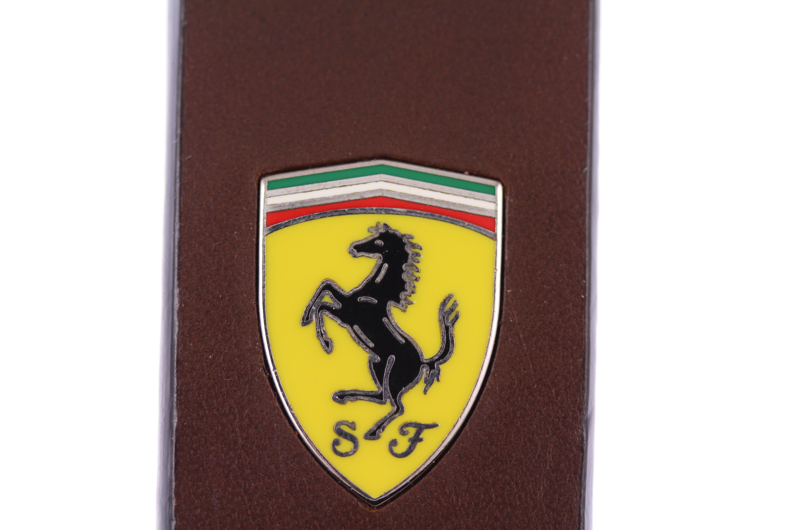 Ferrari – original 2000s genuine official Ferrari keyring in dark tan ...