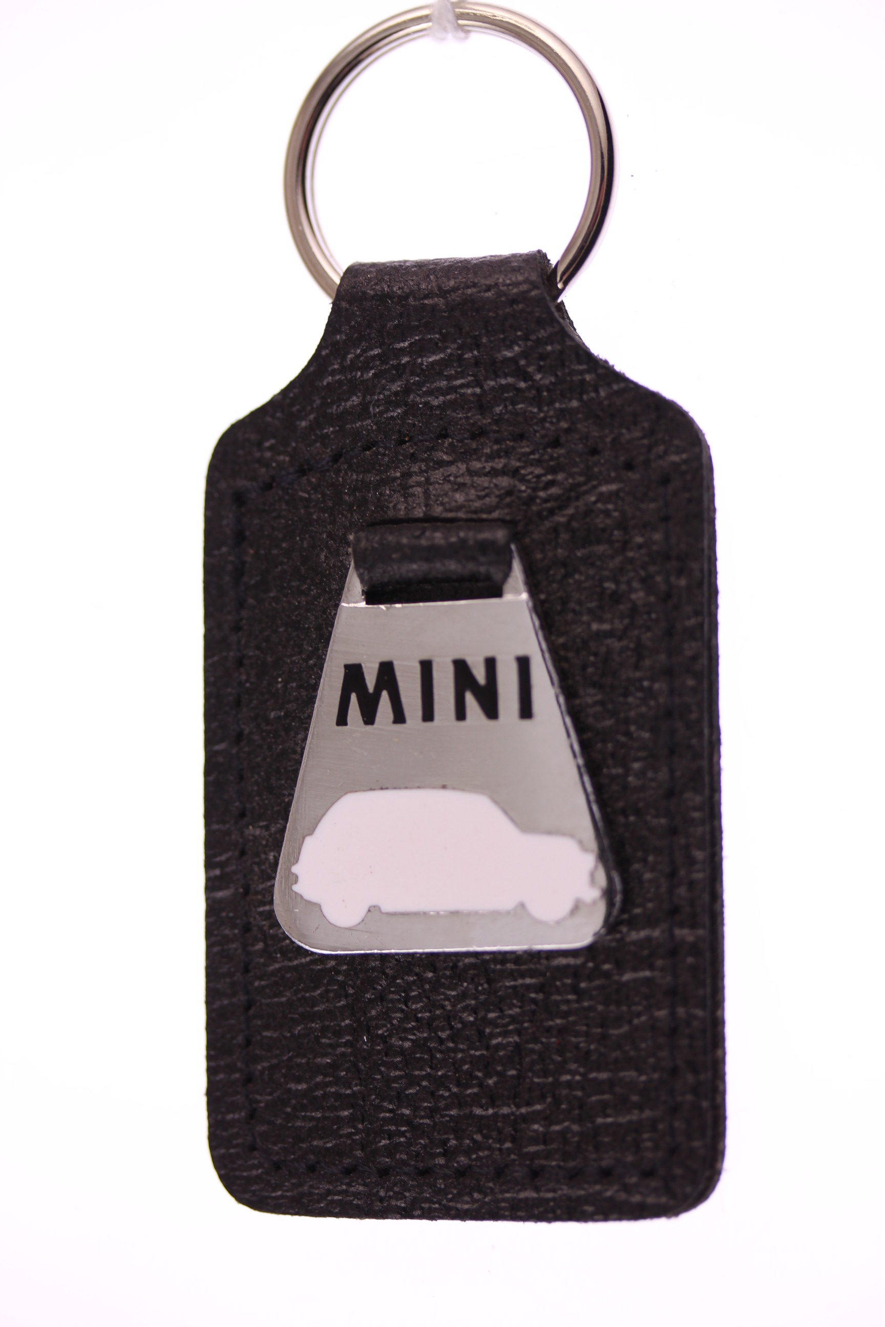 Mini – original new old stock 1990s? keyring with white vitreous enamel ...