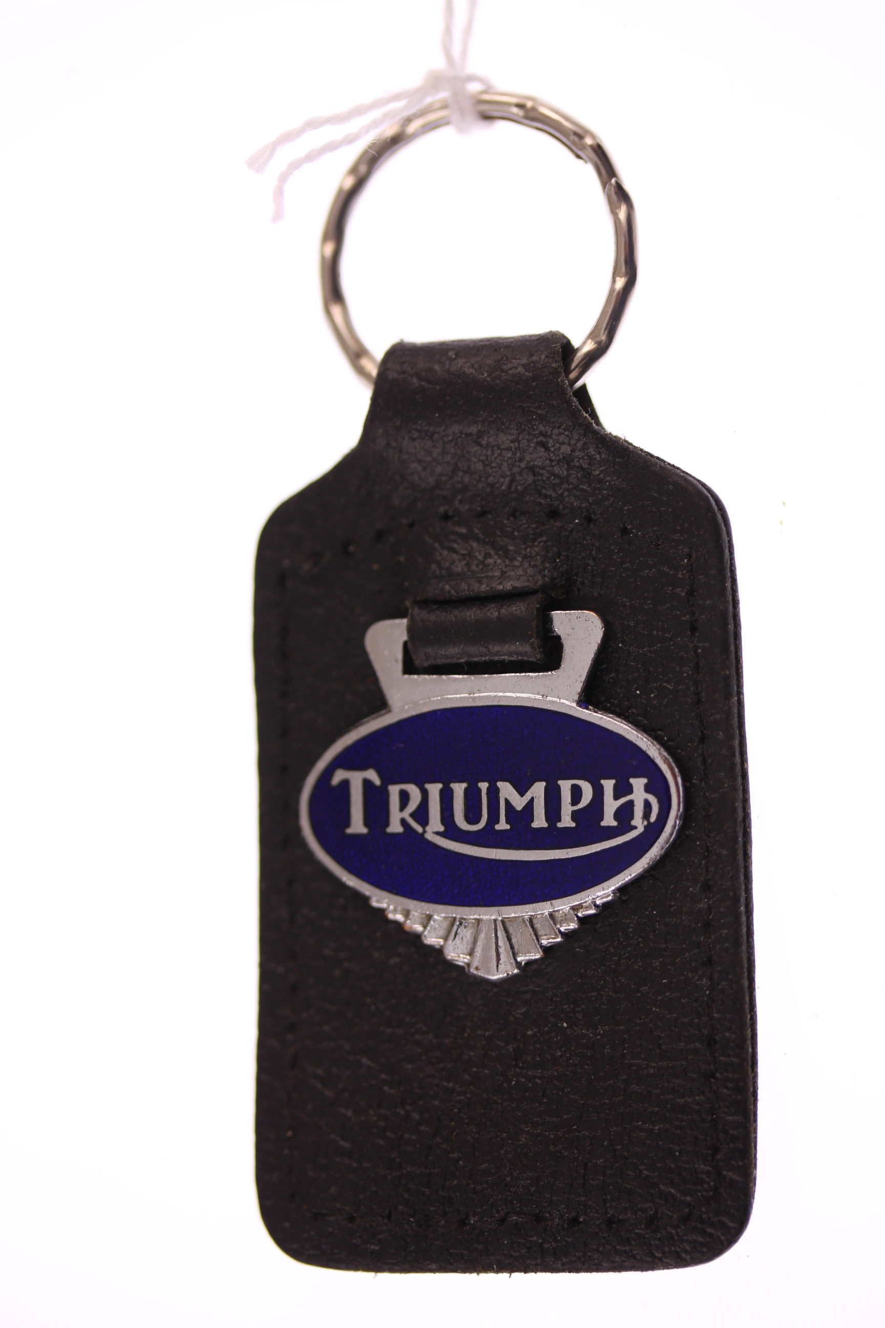 Triumph motorcycle – original vintage 1970s keyring – Classic Leather Fobs