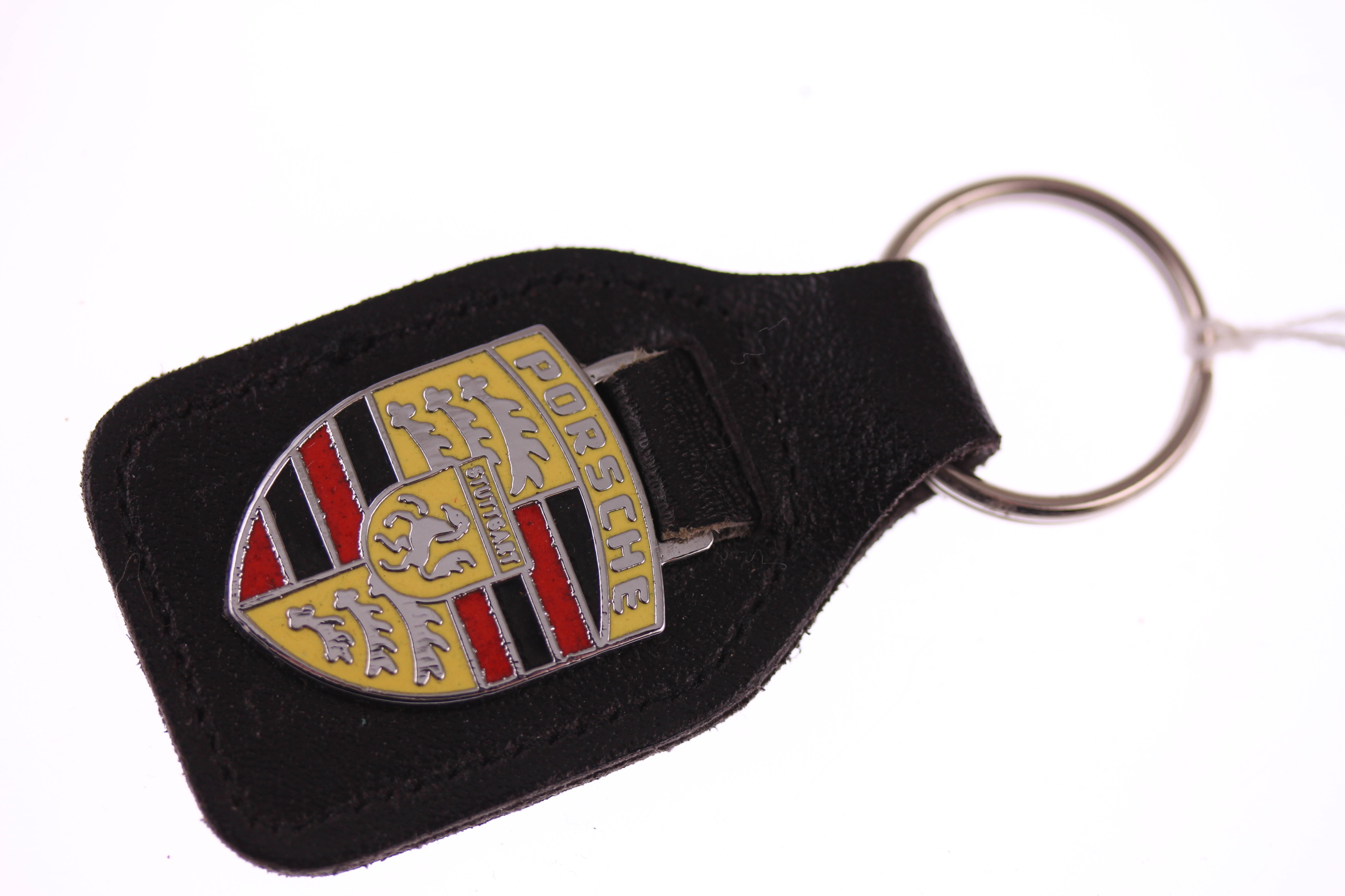 Porsche – original vintage 1970s keyring – Classic Leather Fobs