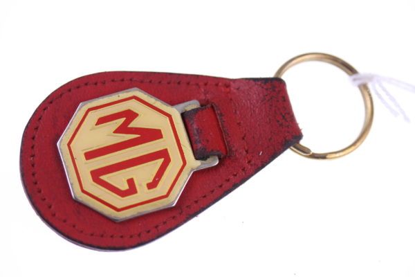 MG – original 1980s keyring with red keyfob in well used condition ...