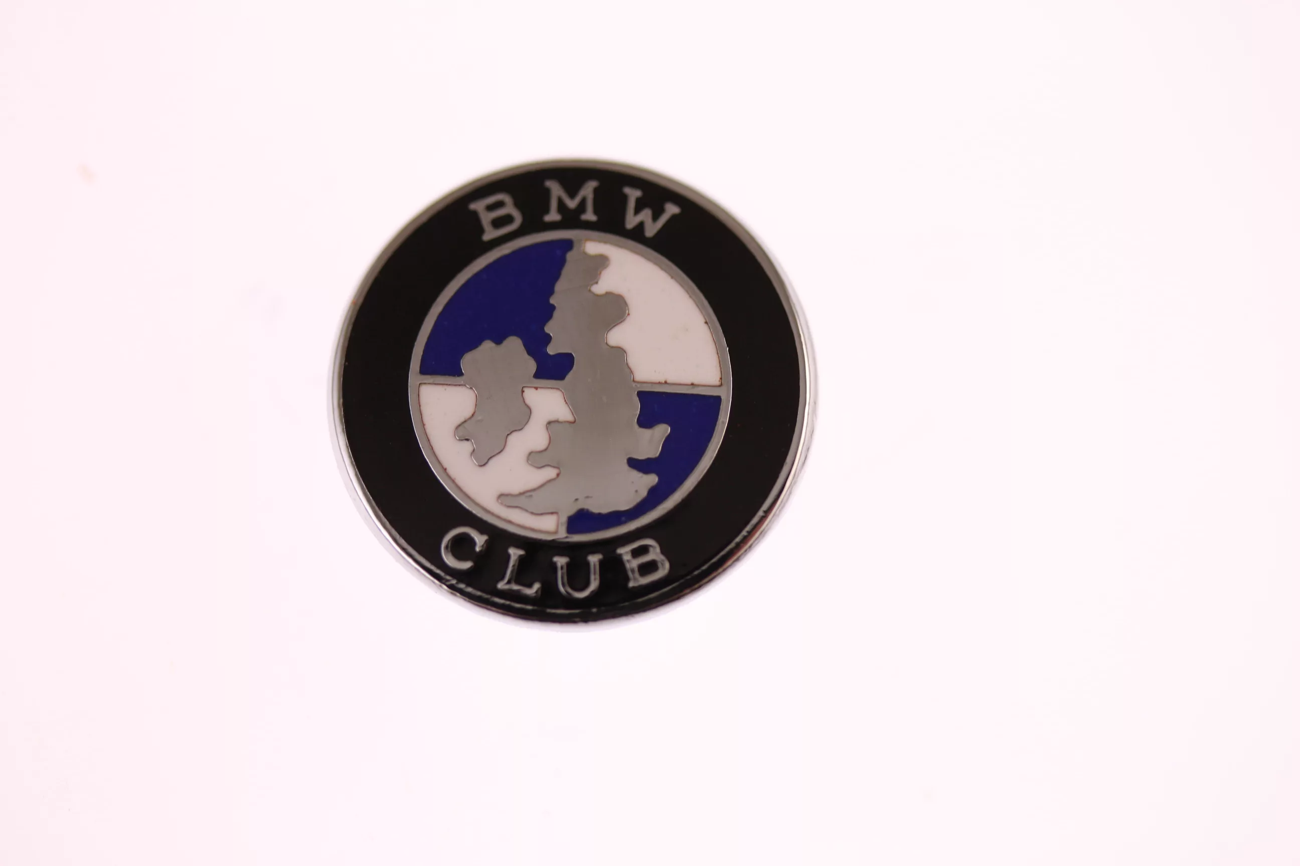 BMW Club - small vitreous enamel badge - Classic Leather Fobs