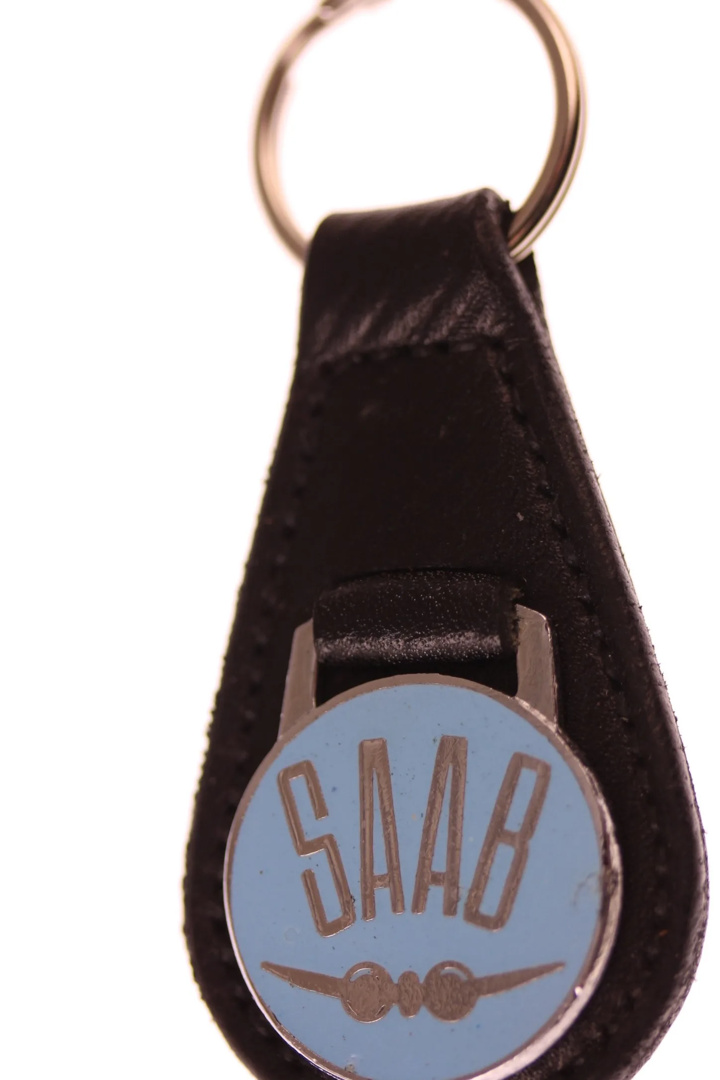 Saab - original 1970s vitreous enamel 'airplane' badge remounted onto a ...