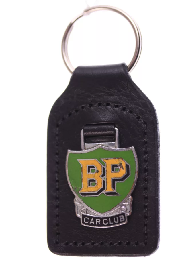 BP - original 1960s? BP Car Club badge remounted onto a new leather ...