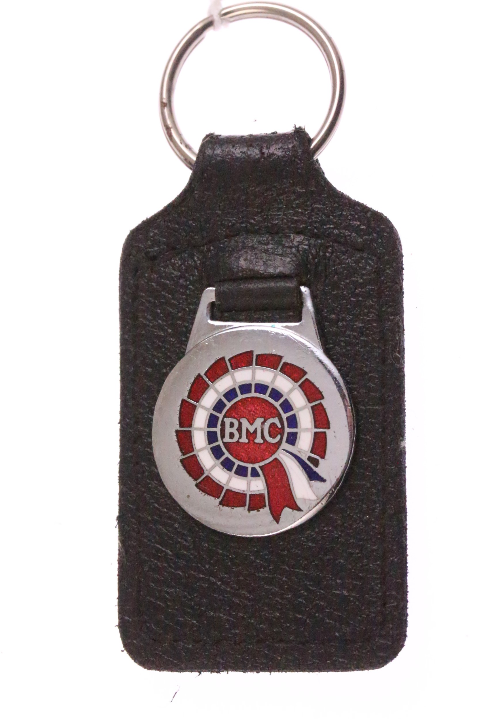 BMC - original vintage late 1970s/ 1980s keyring - Classic Leather Fobs