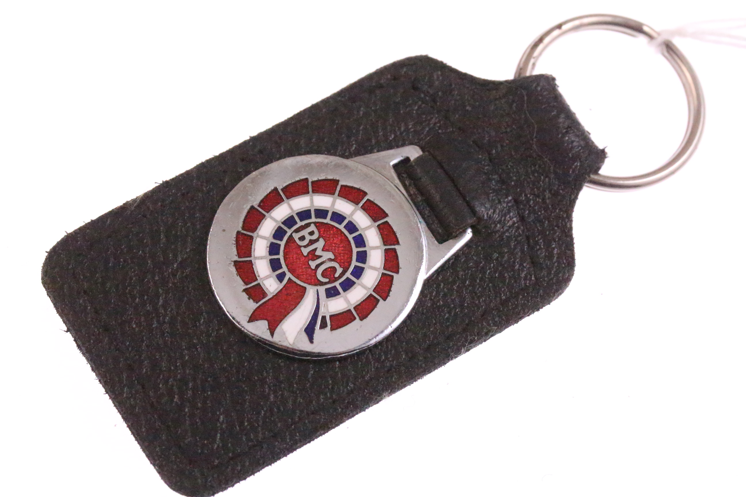 BMC - original vintage late 1970s/ 1980s keyring - Classic Leather Fobs