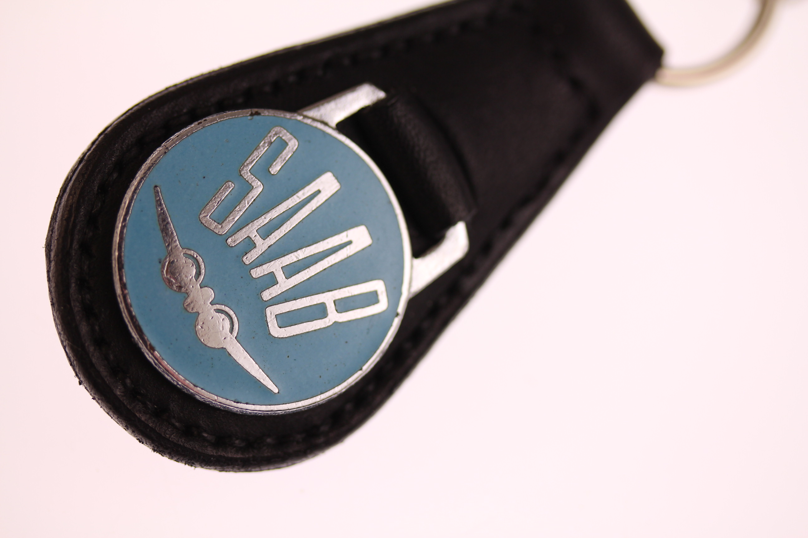Saab - original late 1960s/ 1970s 'airplane' badge in powder blue ...