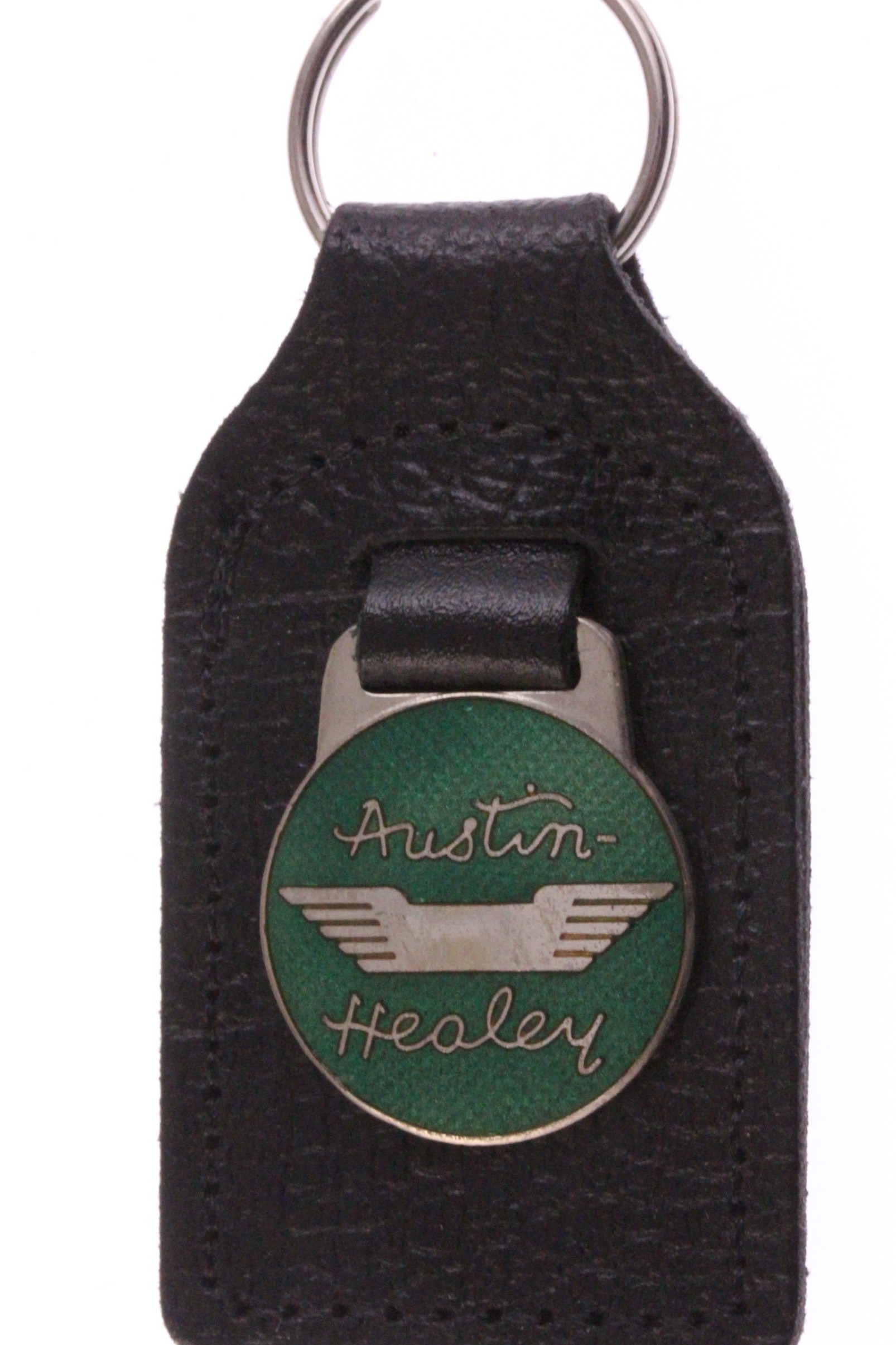 Austin Healey - early 2000s? keyring with vitreous enamel badge ...